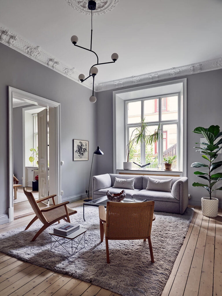 A Serene Scandinavian Apartment Decorated in Grey Tones - The Nordroom