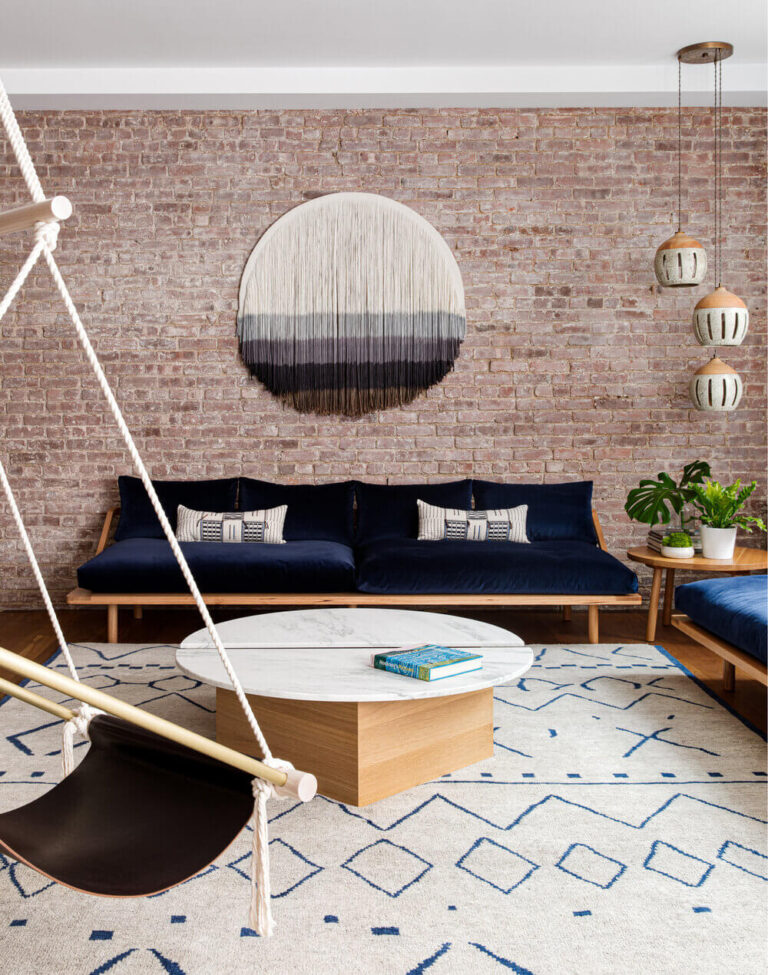 Blue Tones and Exposed Brick in a Tribeca Loft - The Nordroom