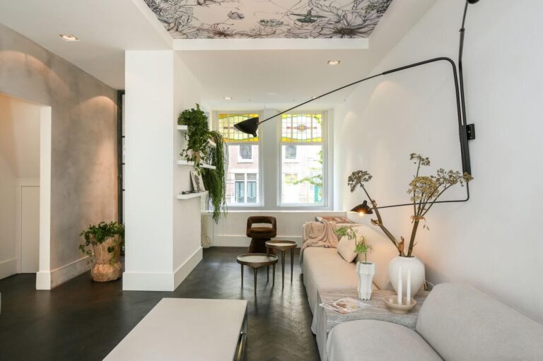 A Serene Townhouse in The Netherlands with a Unique Artistic Ceiling ...