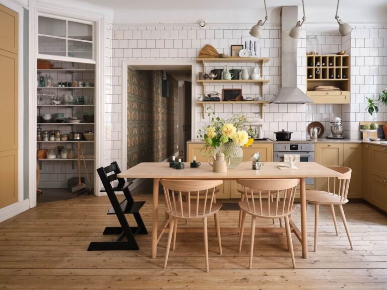 A Light Nordic Home with Ochre Yellow Kitchen - The Nordroom