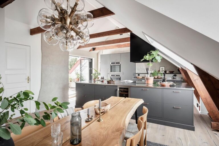 A Swedish Maisonette with Warm Pink Living Room - The Nordroom
