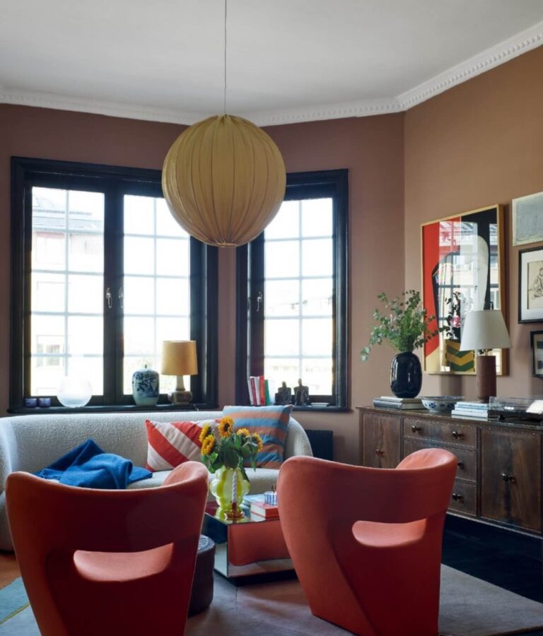 A Colorful Nordic Apartment with Dusty Pink Walls - The Nordroom
