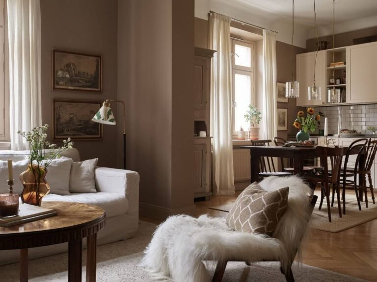 A Warm Nordic Apartment with Light Brown Walls - The Nordroom
