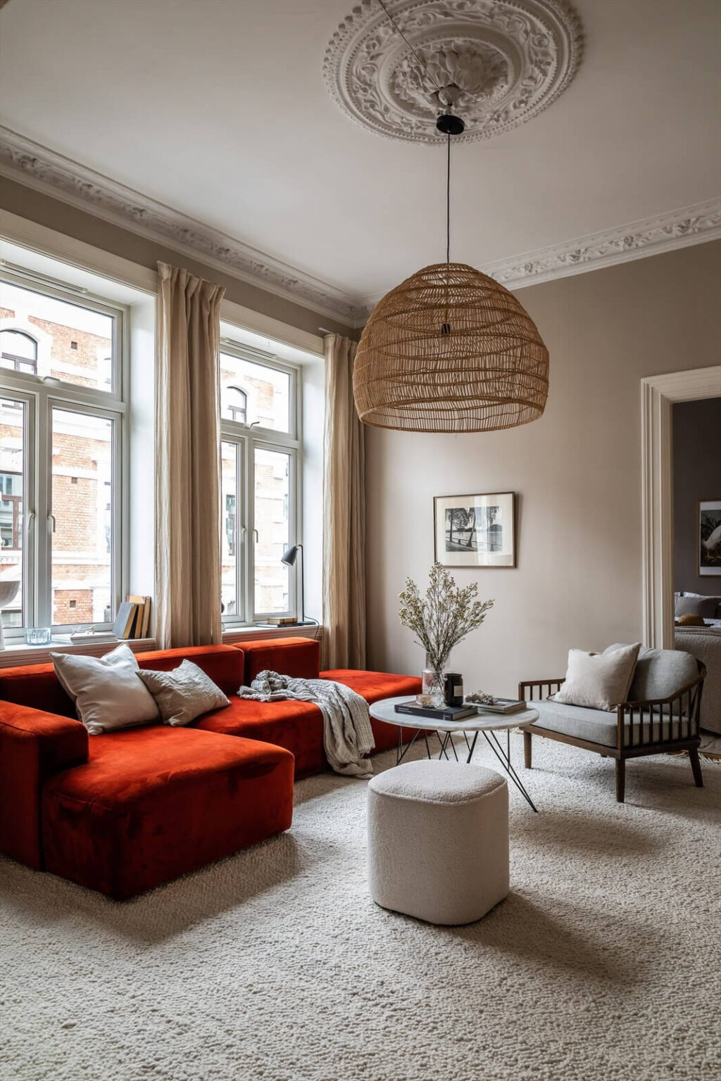 An Oslo Apartment Painted in Warm Color Tones - The Nordroom
