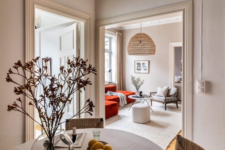 An Oslo Apartment Painted in Warm Color Tones - The Nordroom