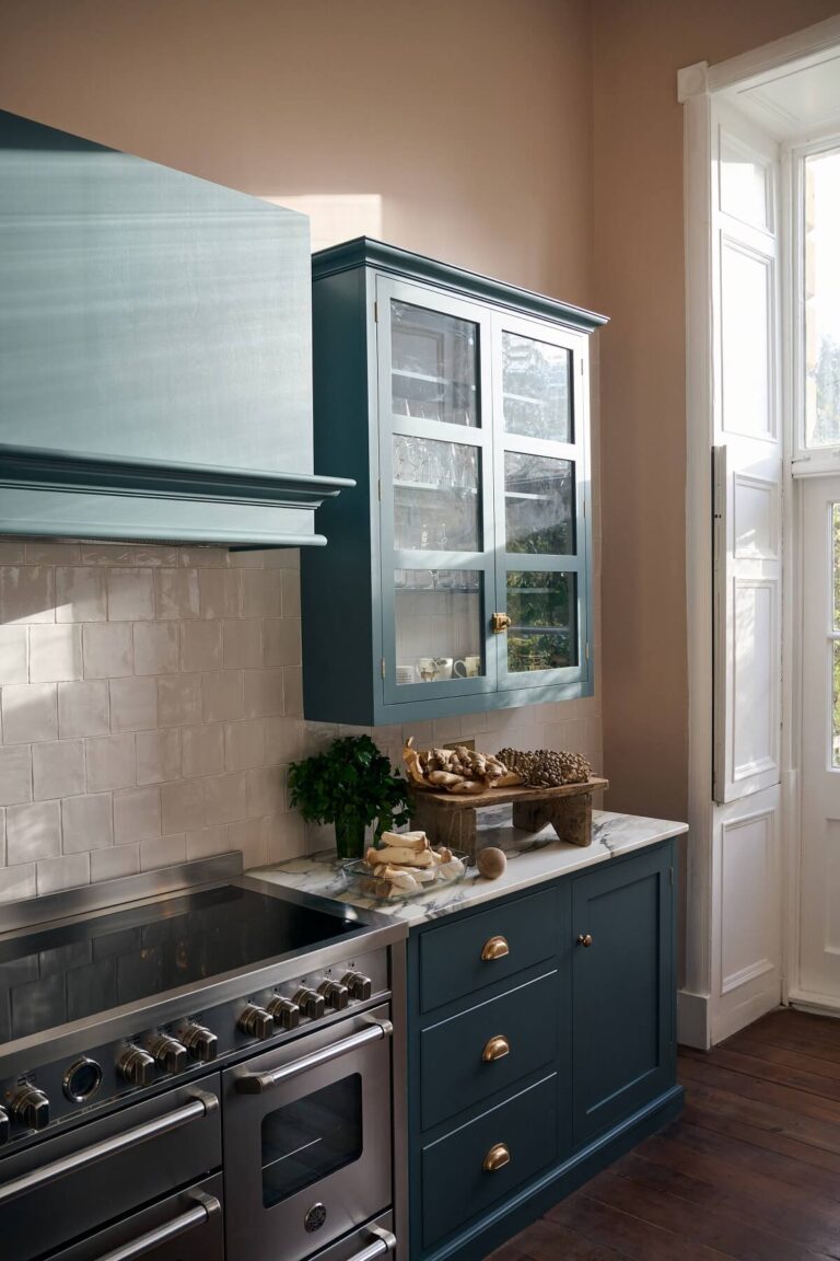 A Blue deVOL Kitchen in a Georgian Terrace House - The Nordroom