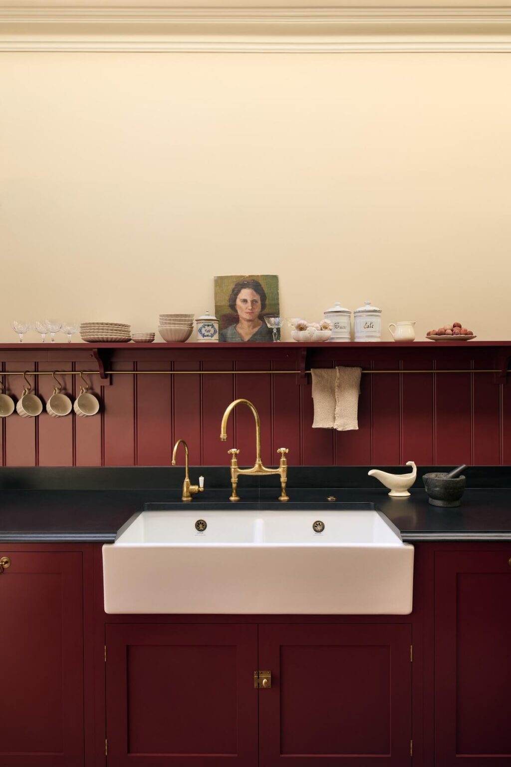 A Warm Refectory Red deVOL Kitchen - The Nordroom