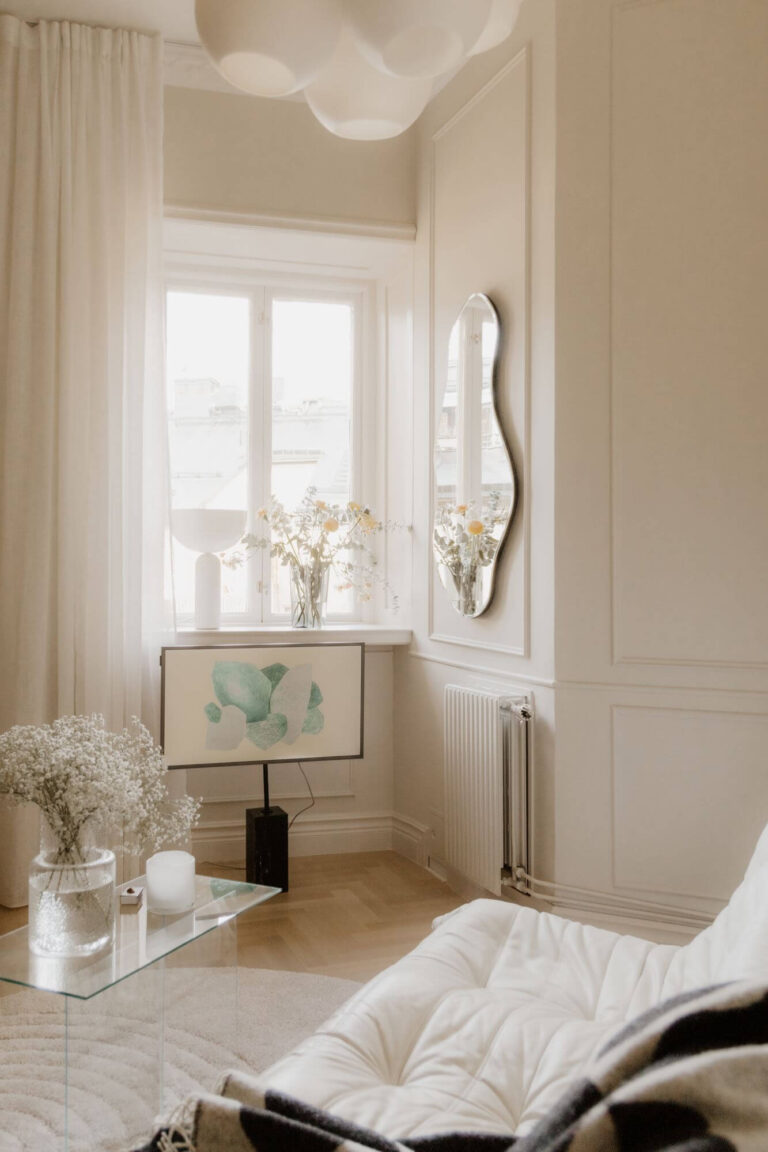 A Small Beige Apartment with Niches and Built-in Storage - The Nordroom