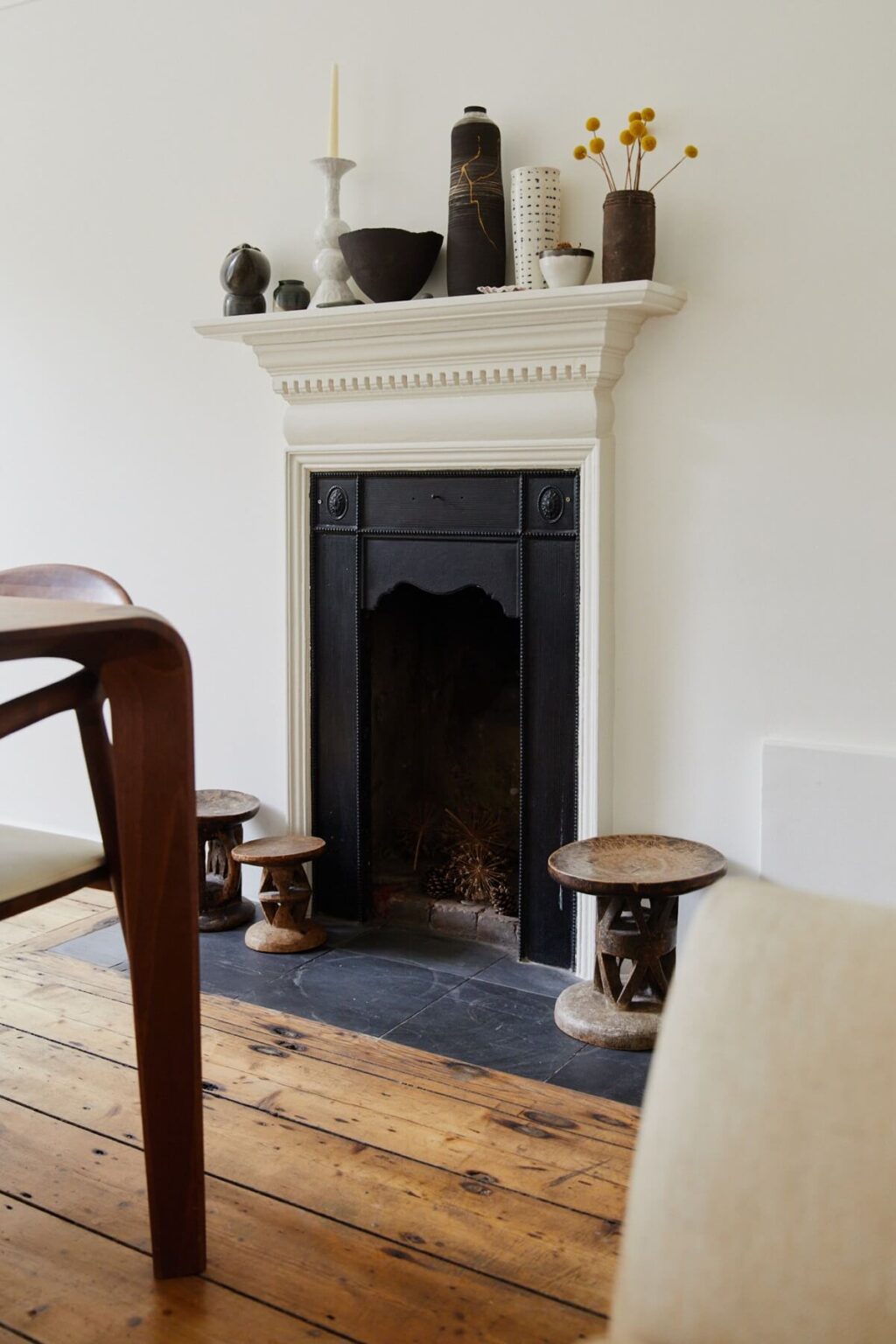 A London Apartment With A Small Blue Devol Kitchen The Nordroom