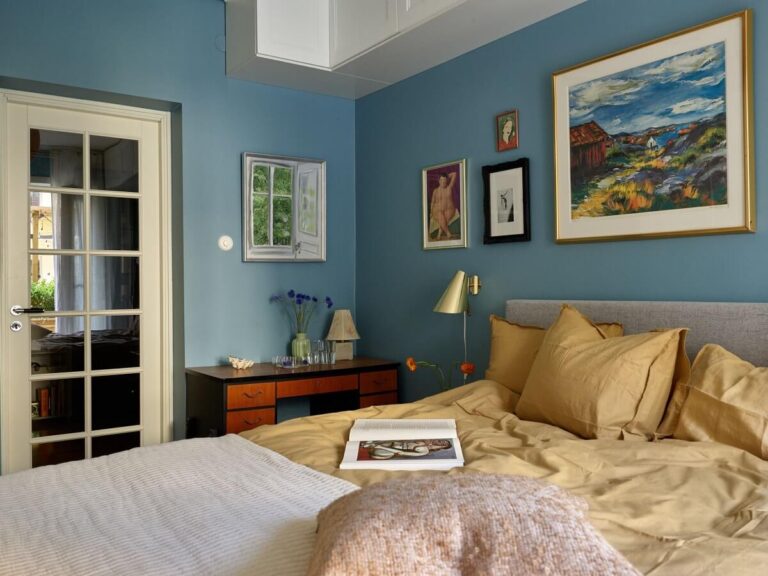 A Scandinavian Apartment with a Fresh Blue Bedroom - The Nordroom