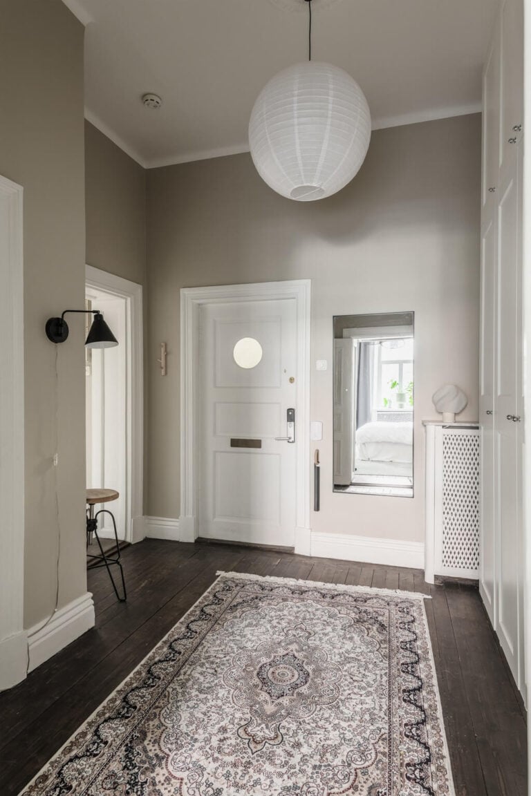 A Dark Gray Painted Ceiling in a Scandi Apartment - The Nordroom