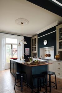 A Green and Greige deVOL Kitchen in a Victorian Townhouse - The Nordroom