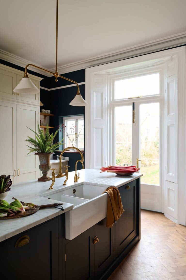 A Green and Greige deVOL Kitchen in a Victorian Townhouse - The Nordroom