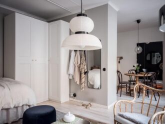 A Cozy Monochrome Gray Studio Apartment - The Nordroom