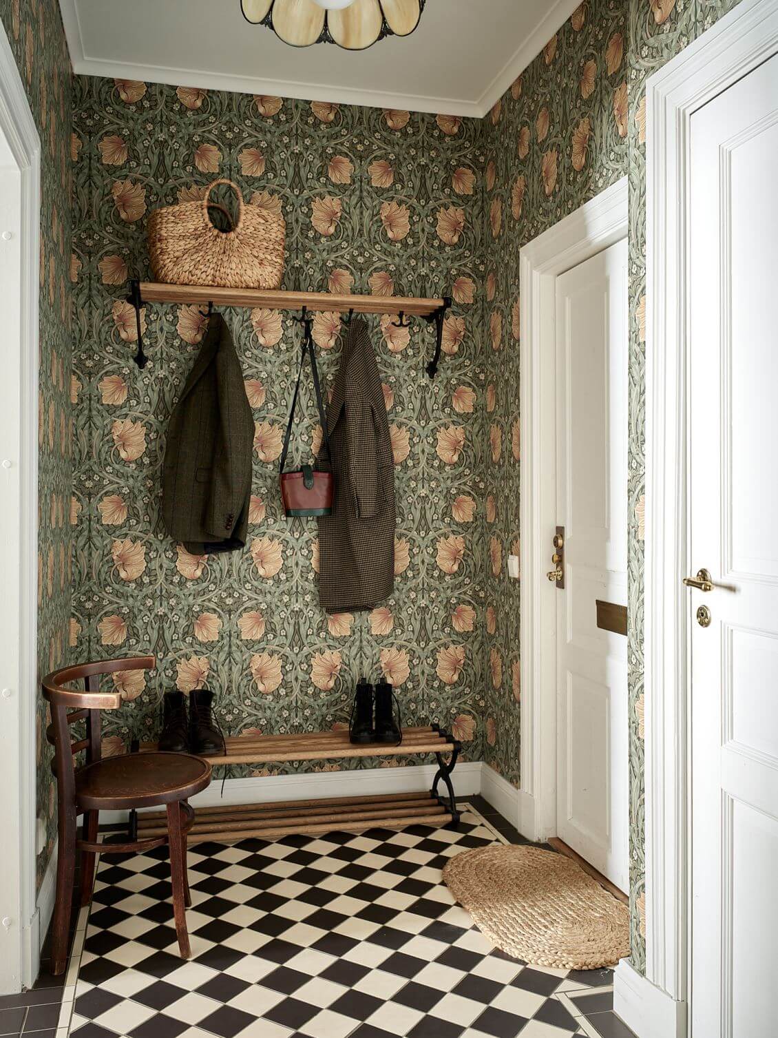 William Morris Wallpaper in a Scandinavian Apartment - The Nordroom