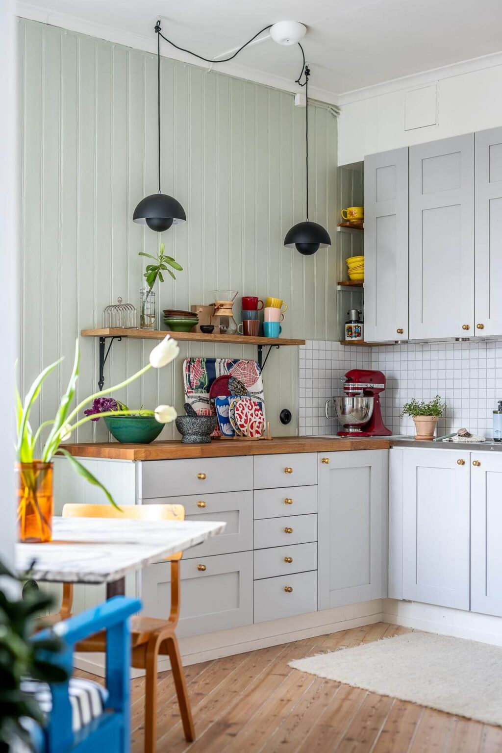 Primary Color Accents in a Light Swedish Apartment - The Nordroom
