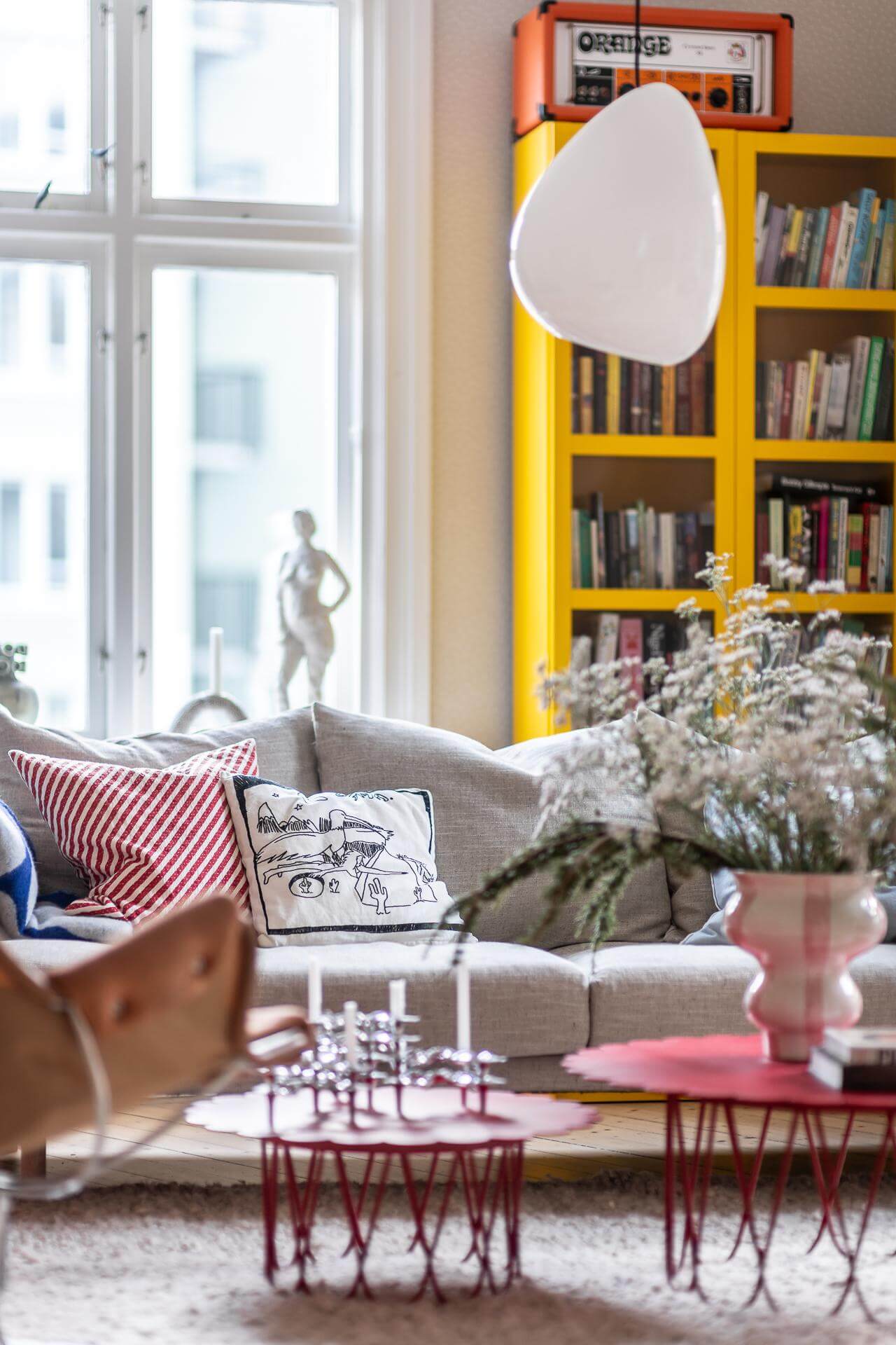 Primary Color Accents in a Light Swedish Apartment - The Nordroom