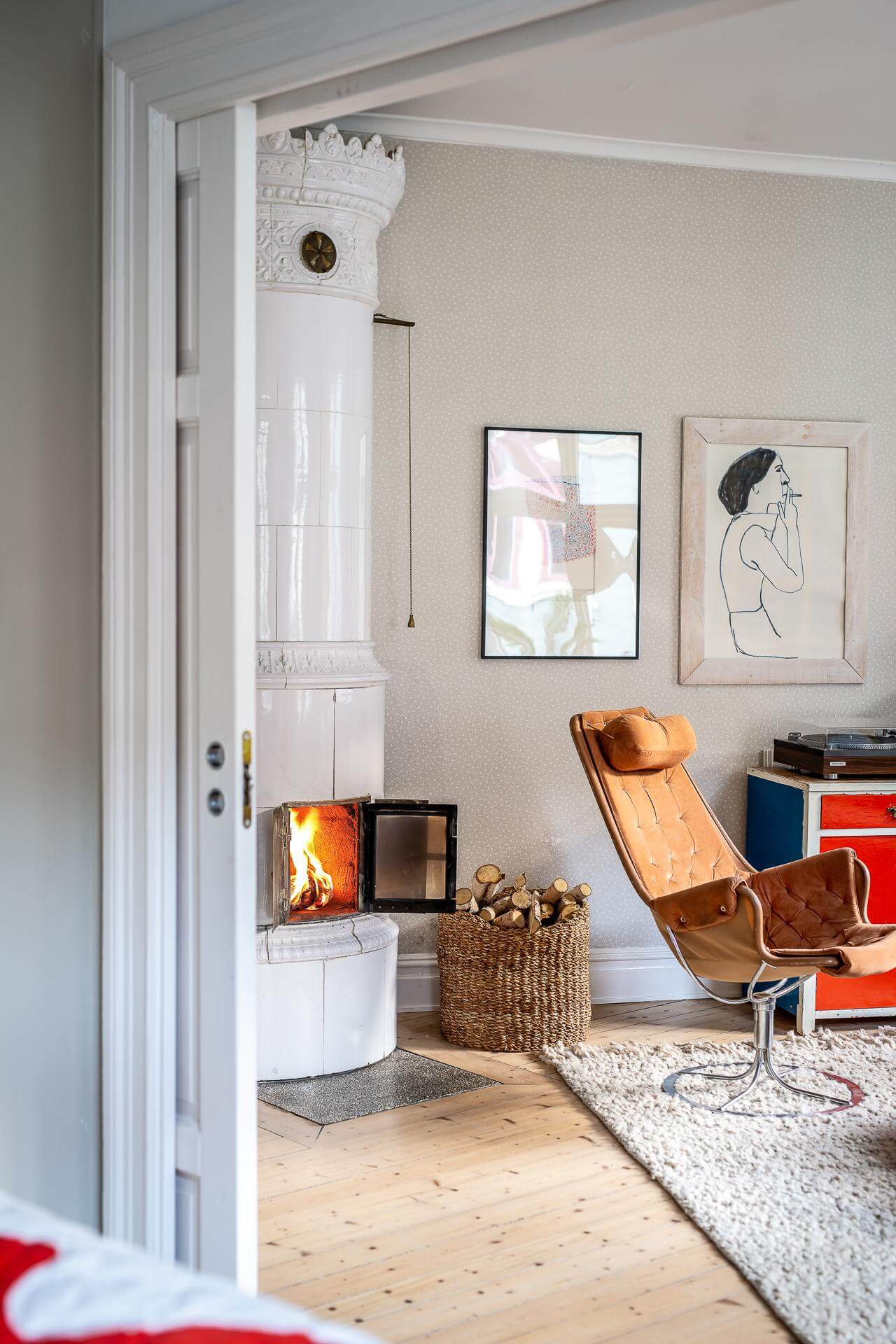 Primary Color Accents in a Light Swedish Apartment - The Nordroom