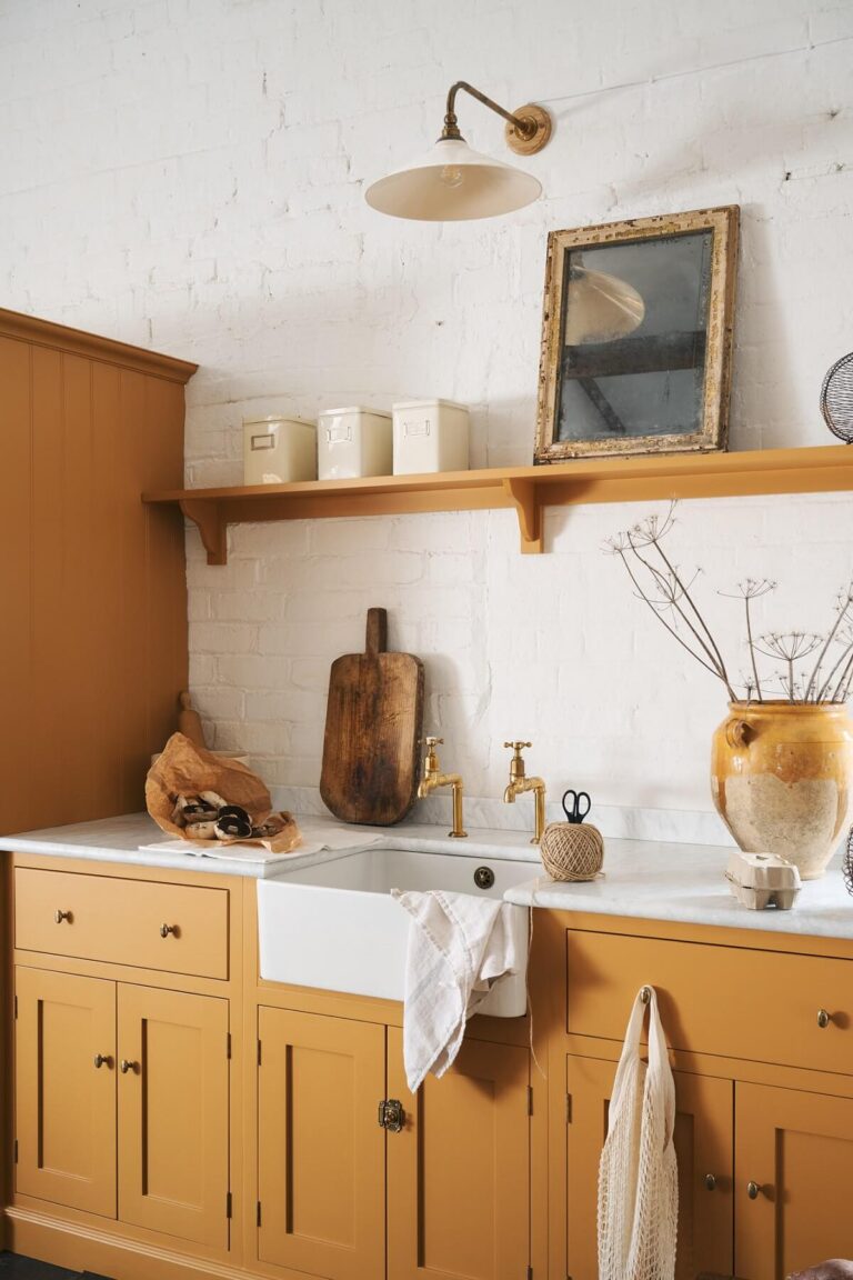 A Yellow Mediterranean-style deVOL Kitchen with High Ceilings - The ...