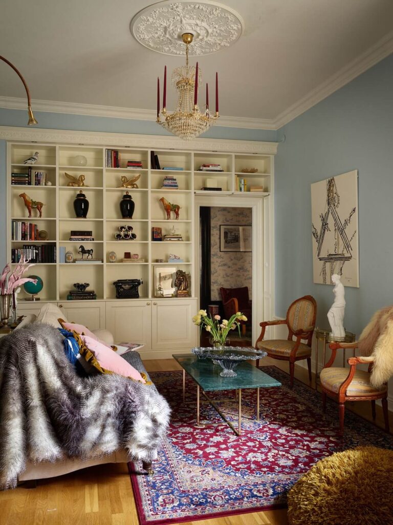 A Classic & Cozy Apartment Painted in Pastel Pink and Blue - The Nordroom
