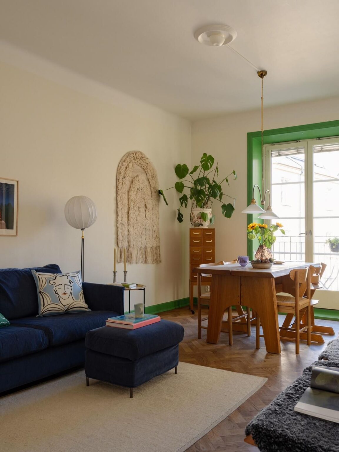 A Stockholm Apartment with Bright Green Color Accents - The Nordroom