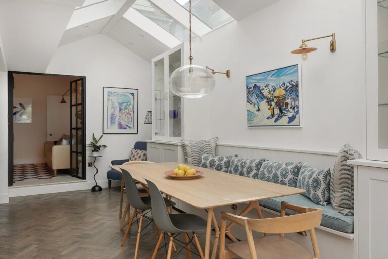 A Victorian House with a Blue deVOL Kitchen - The Nordroom