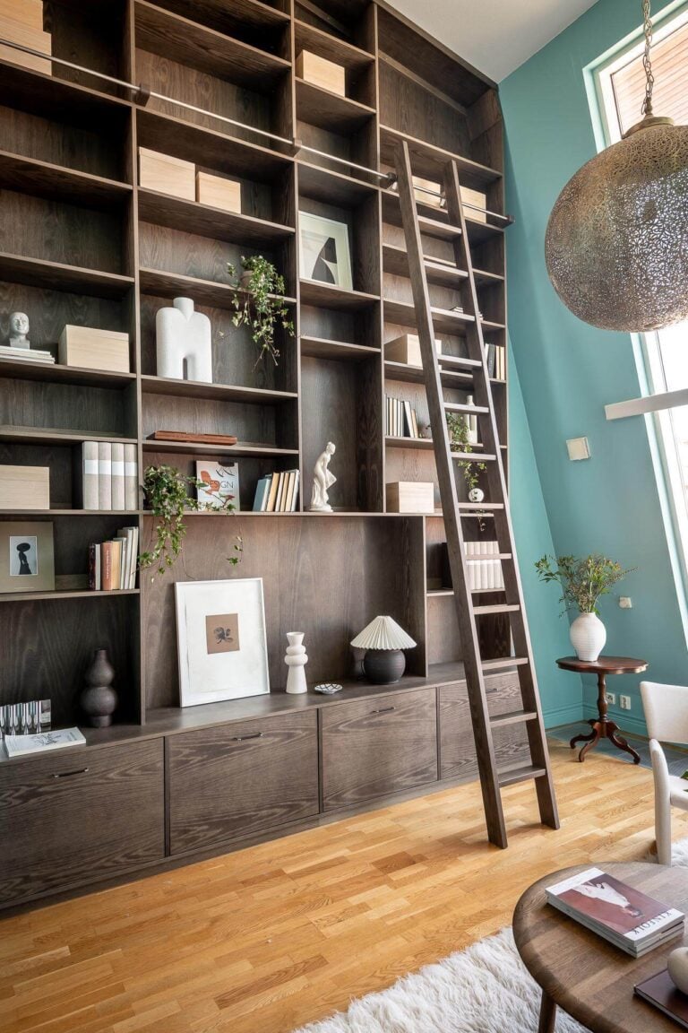 Floor-to-Ceiling Bookcases and Windows in a Loft Style Apartment - The ...