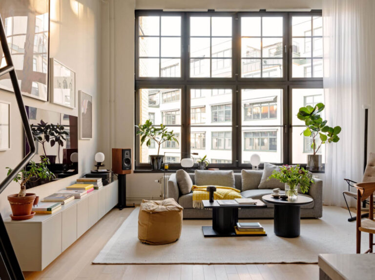 A Monochrome Loft with High Ceilings and Art - The Nordroom