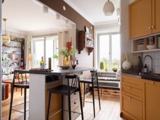 A Small Apartment with an Ochre Yellow Kitchen - The Nordroom