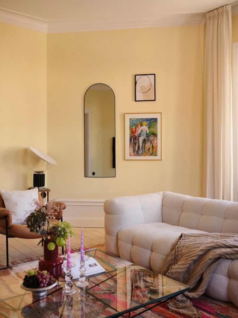 A Light Pastel Yellow and Pink Apartment in Stockholm - The Nordroom