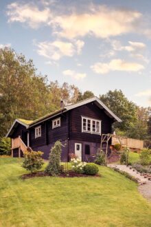 A Warm Scandinavian Log House with a Green Roof - The Nordroom