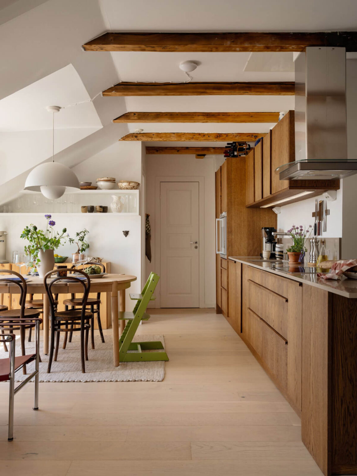 A Charming Light-Filled Attic Apartment with a Dark Oak Kitchen - The ...