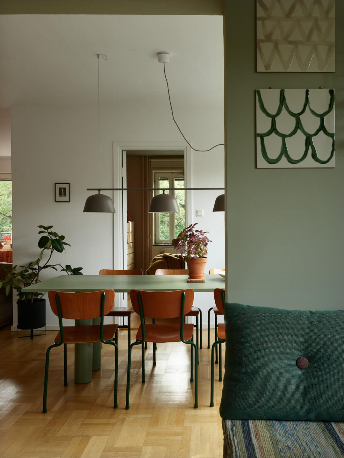 A Lovely Color Palette in a Midcentury Apartment in Sweden - The Nordroom
