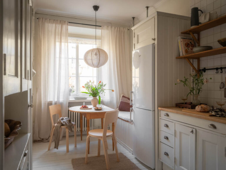 A Light-Colored Studio Apartment with a Cozy Kitchen - The Nordroom