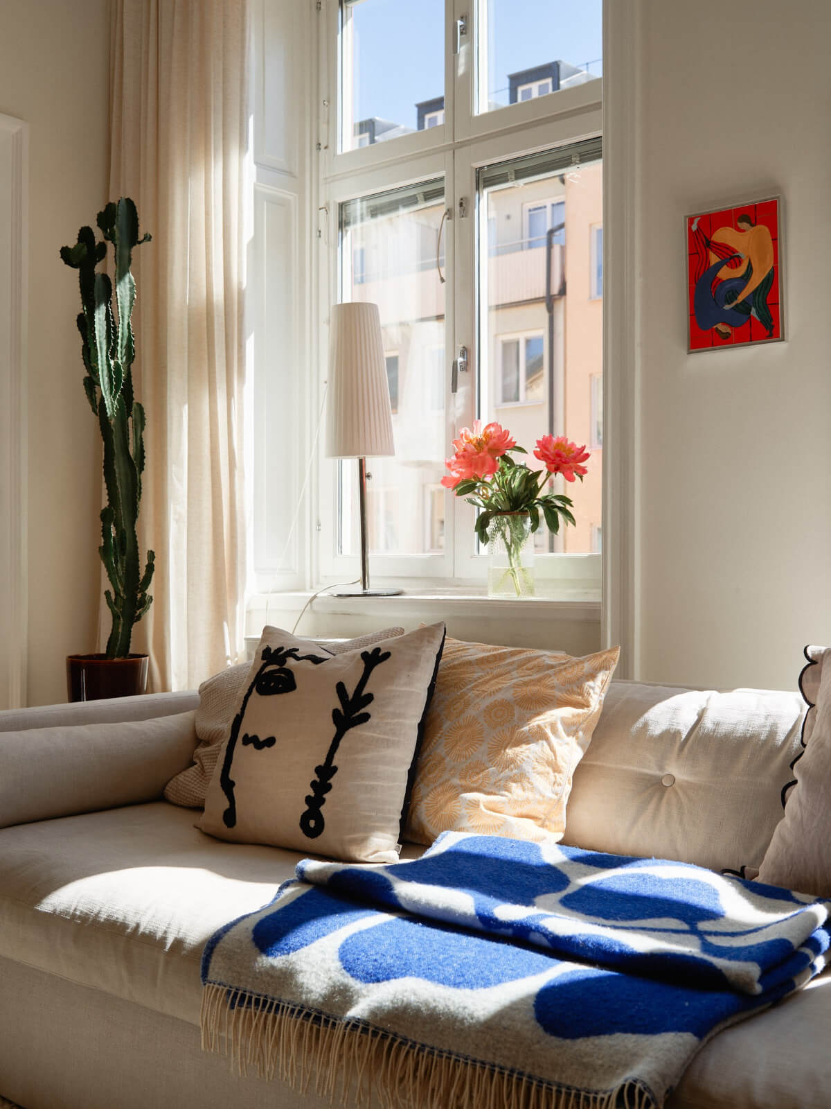 A Light-Filled Stockholm Apartment with Bright Color Pops - The Nordroom